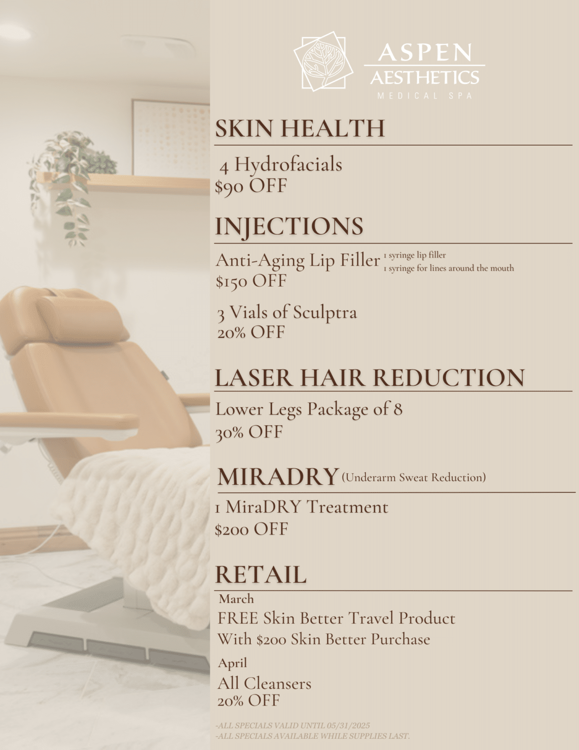Specials Archive Specials - Aspen Dermatology