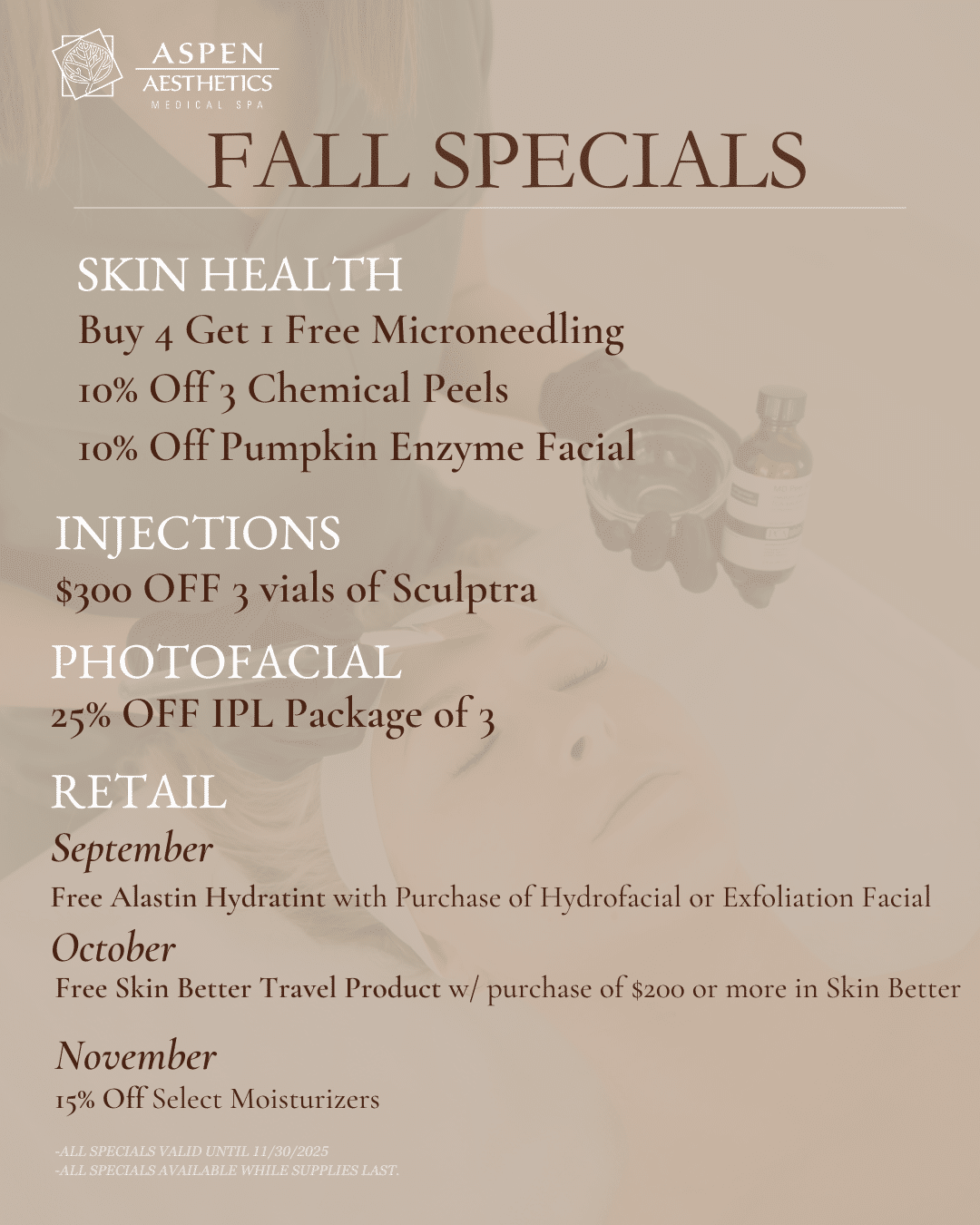 Fall Specials - Aspen Dermatology